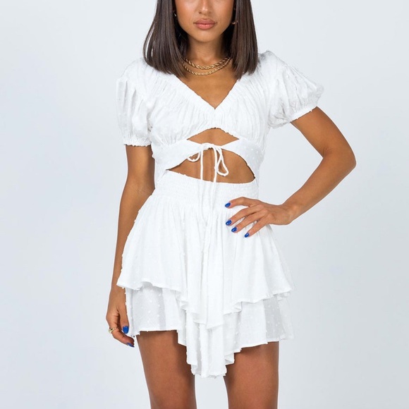 Princess Polly | Pants & Jumpsuits | Princess Polly Perry Romper White ...